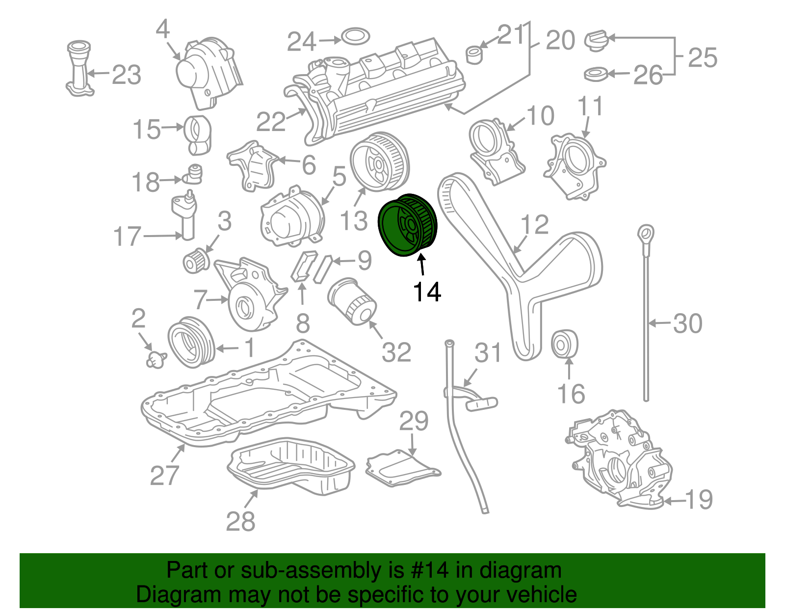 Genuine Toyota Engine Timing Camshaft Sprocket part# 13056-50050 for ...