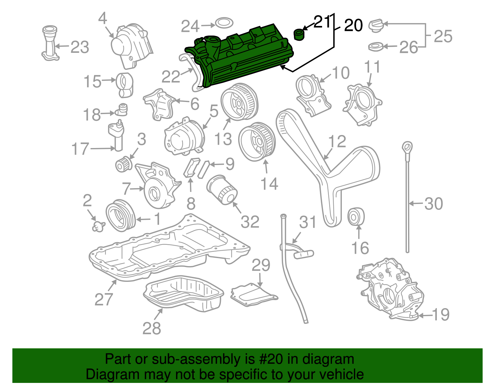 1998-2009 Toyota 1998-2009 Toyota - Valve Cover 11201-50041 | Sparks Parts