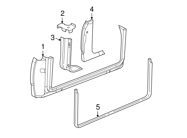 2002-2005 GM Frame Bk Body Opg Lwr 88936985 | TascaParts.com