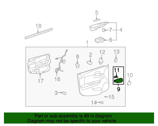 20858143 - Handle 2008-2010 Chevrolet Malibu | Gateway Buick GMC Parts