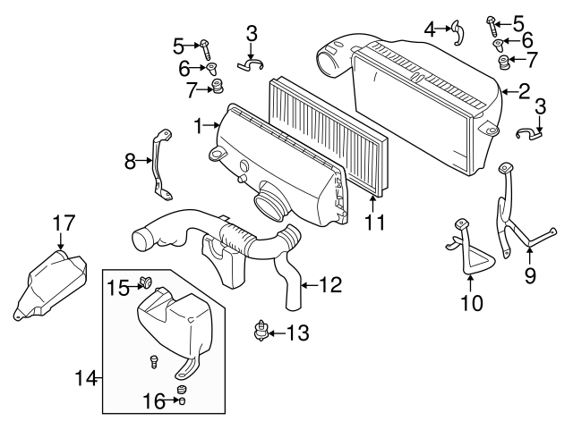 1999-2002 Subaru Air Inlet Case 16520AA042 | Subaru Parts For You