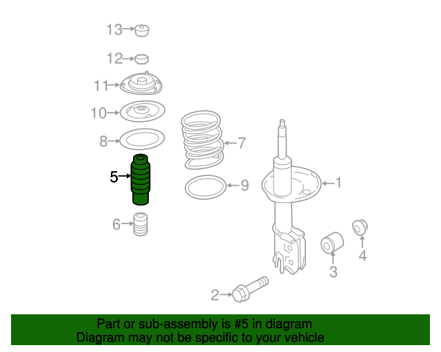 2011 Hyundai Sonata Suspension Strut Bellows 54625-2S100 ...