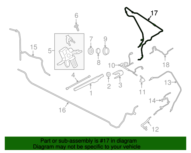 2018-2024 Ford Washer Hose JL1Z-17A605-D | Varsity Ford