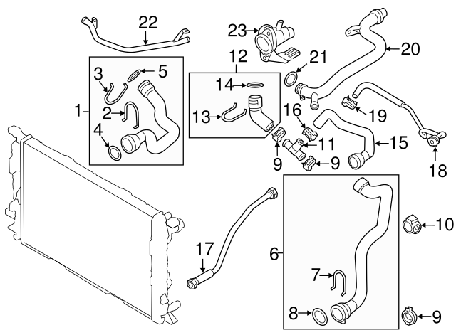 2011-2012 Audi Q5 Reservoir Hose 8R0-121-081-M | OEM Parts Online