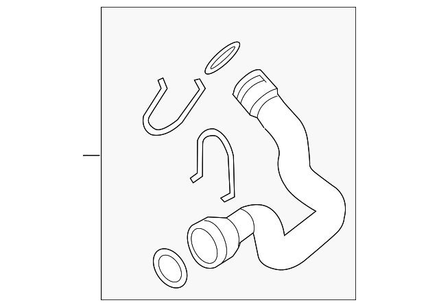 8R0-121-101 - Upper Hose 2011-2014 Audi Q5 | Audi OEM Parts