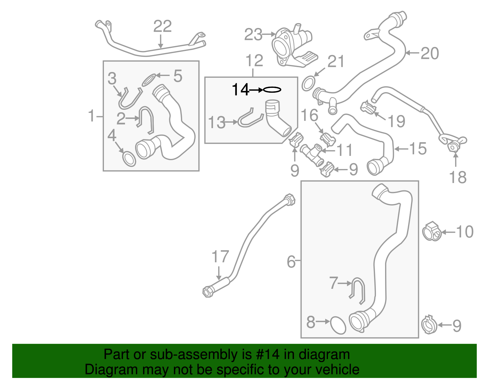 2004-2019 Audi Radiator Coolant Hose O-Ring 4E0-121-666 | OEM Parts Online