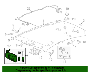 2019-2021 Chevrolet Malibu Sun-Visor 84287940 | QuirkParts