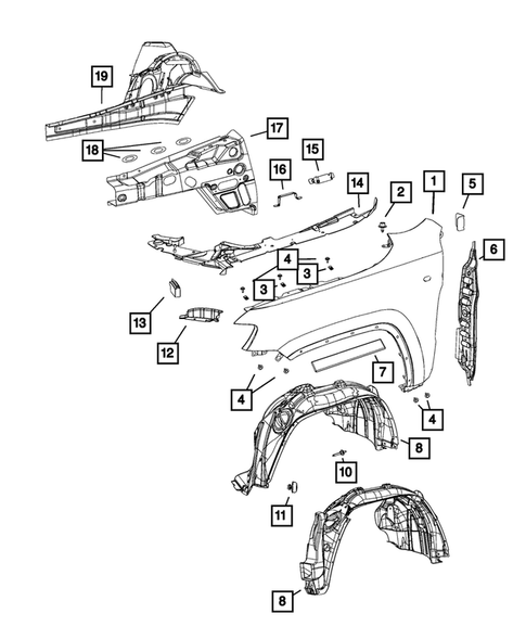 Fenders for 2020 Jeep Grand Cherokee | Mopar Online Parts