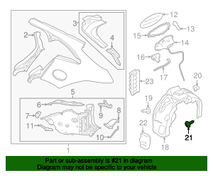 2016-2023 Jaguar Wheelhouse Liner Screw T4A18009 | JaguarParts.com