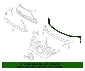 2014-2017 Lexus CT200h Seal To Hood 53395-76011 | OEM Parts Online