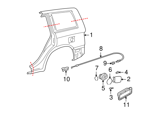 2001-2013 Toyota Highlander Fuel Tank Filler Neck Retaining Ring 77391 ...