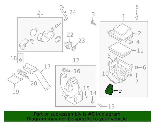 2017-2020 Hyundai Intake Tube 28116-F2100 | OEPartsQuick