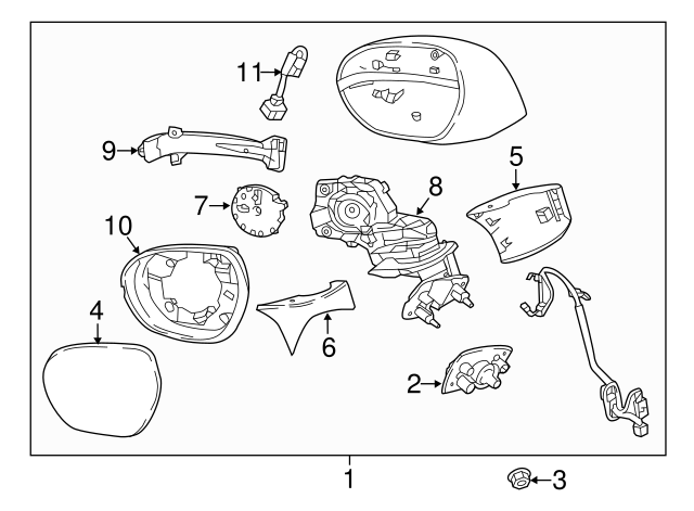 2016-2020 Buick Envision Primed Driver Side Door Mirror Housing ...