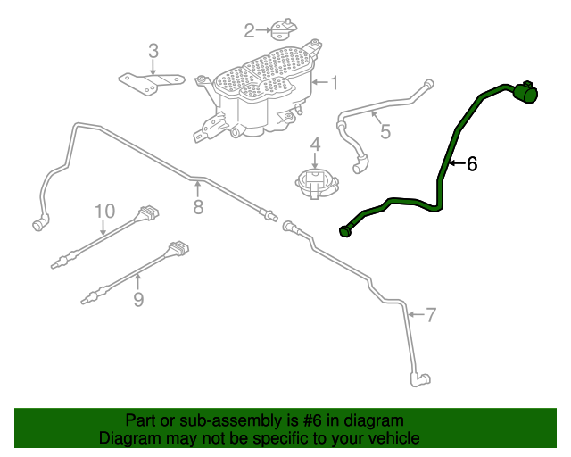 Audi OEM Vapor Hose Part# 4G0-201-997-BD | OEM Vehicle Parts