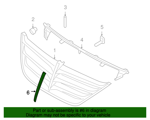 2009-2011 Hyundai Genesis Grille Molding 86352-3M110 | AutoNationParts.com
