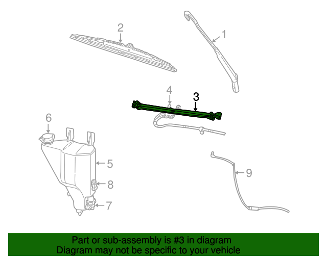 2002-2004 Dodge Wiper Linkage 68043386AC | TascaParts.com