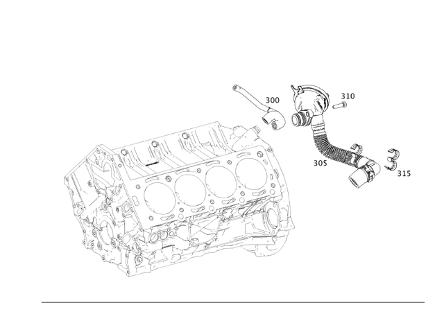 2007-2015 Mercedes-Benz Breather Pipe 156-010-03-70 | Mercedes-Benz Parts
