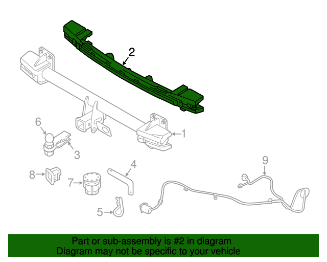 2016-2020 Volvo XC90 Bumper Impact Absorber 31439395 | TascaParts.com