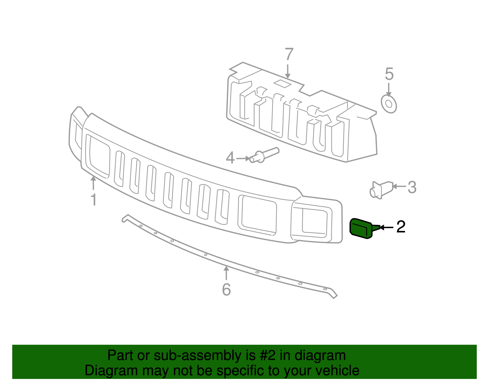 2006-2010 Hummer Front Grille Retainer 11561829 GM | GMPartsDirect.com