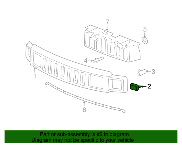 2006-2010 Hummer Grille Assembly Clip 11561829 | QuirkParts