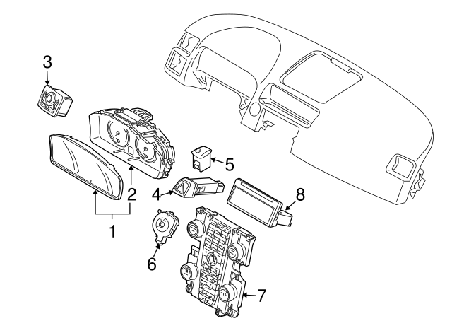 2004-2007 Volvo Control Panel 30782568 | OEM Euro Parts
