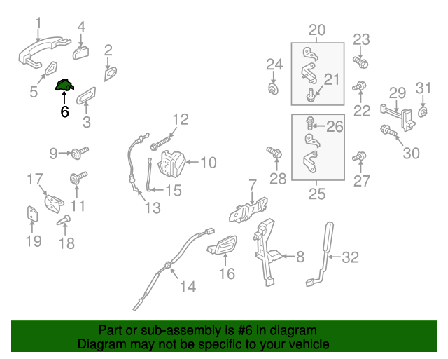 Lock Cylinder - Ford (AM5Z-18168-B) | OEM Ford Parts
