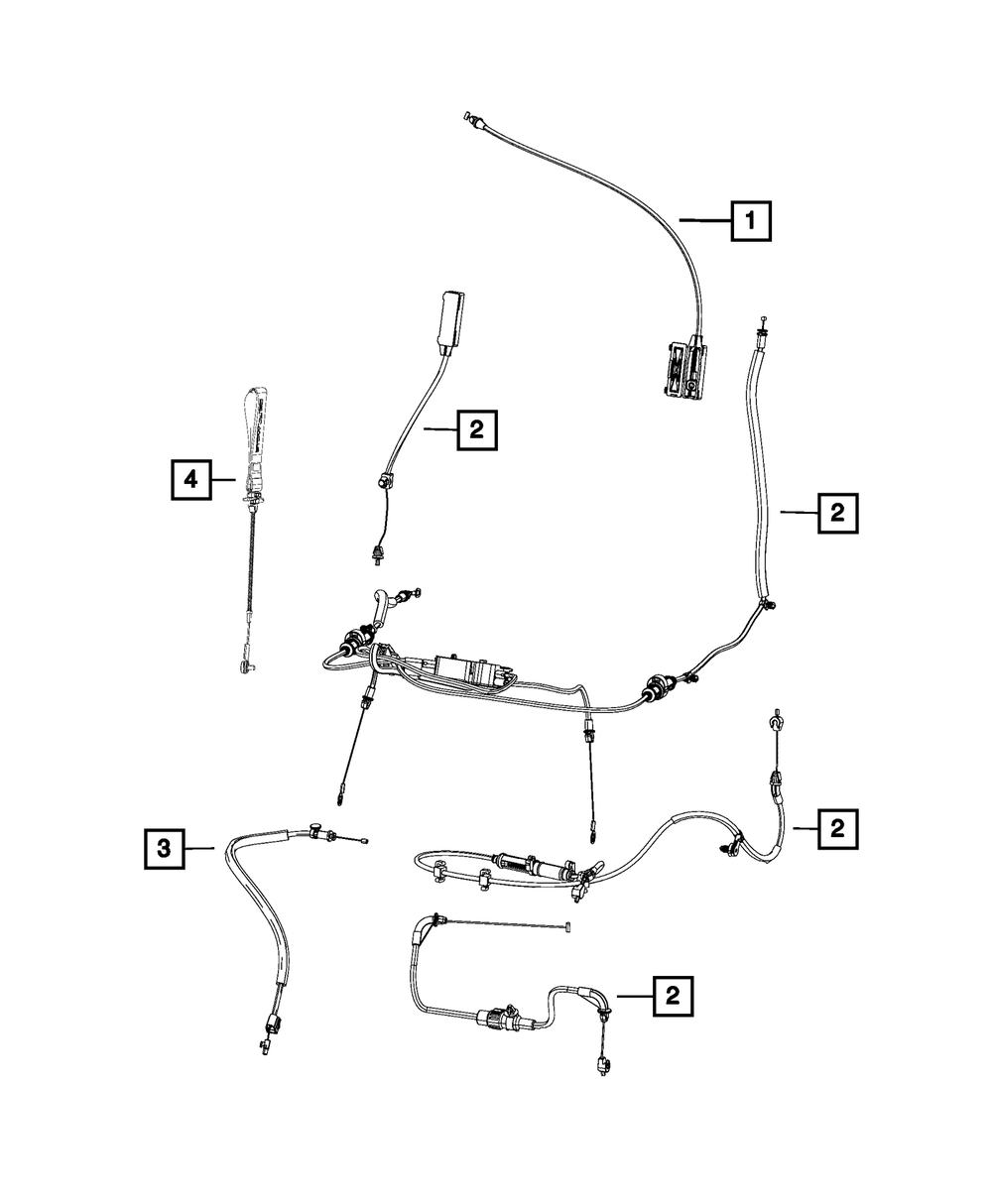 2017-2025 Chrysler Latch Release Cable 68325076AB | Mopar eStore