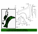 2017-2023 Mercedes-Benz Ft Fender Liner 205-690-31-01 | MB Parts Center