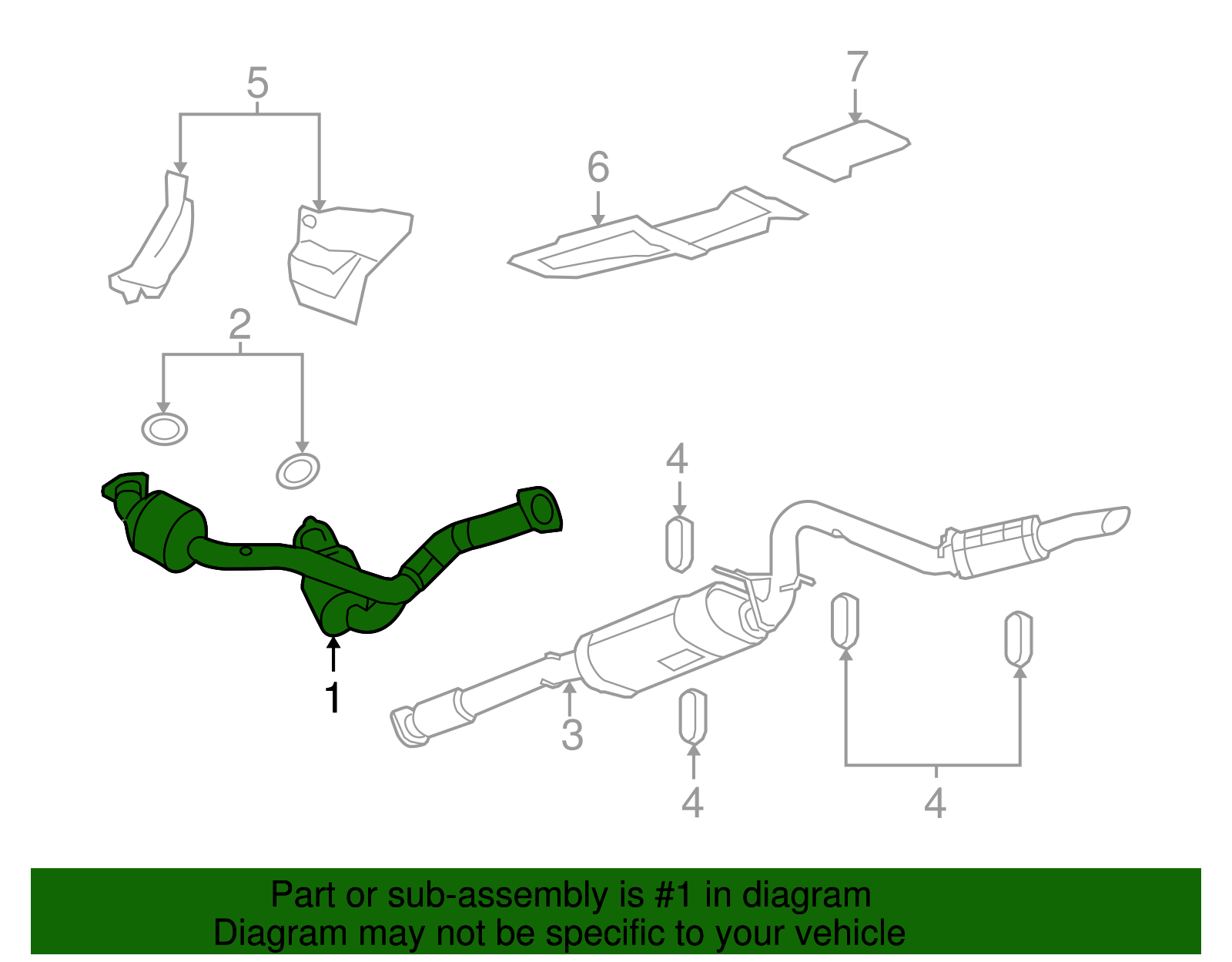 2007-2010 GM Converter & Pipe 19418942 | GM Parts Center