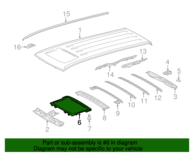 2011-2020 Toyota Sienna Sunroof Reinforced 63104-08020 | OEM Parts Online