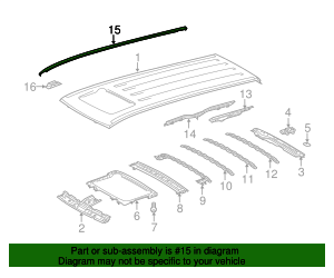 75552-08020 - Drip Molding - 2011-2020 Toyota Sienna | OEM Genuine ...