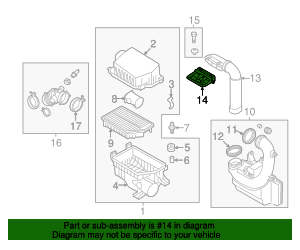 28213-A5000 - Intake Duct 2014-2018 Kia | Kia.Parts Store