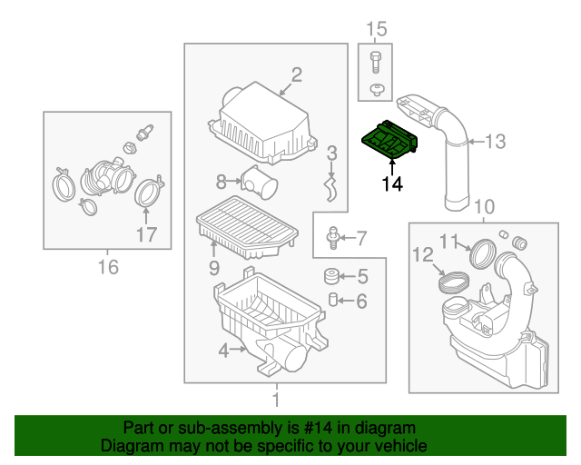 28213-A5000 - Intake Duct 2014-2018 Kia | Kia.Parts Store