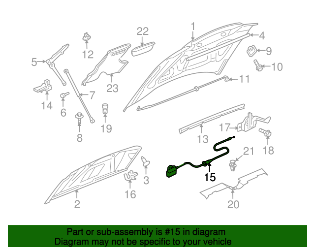 2005-2014 Mopar Release Cable 5065522AE | TascaParts.com