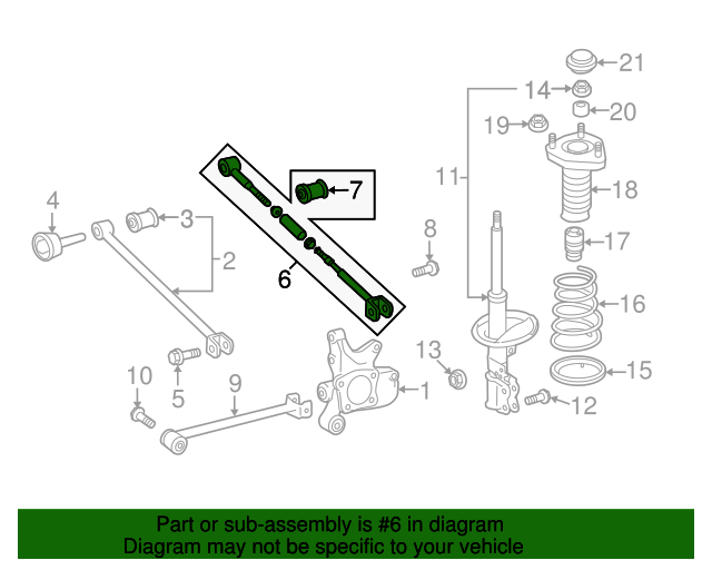2010-2015 Toyota Rear Control Arm 48740-0E050 | Toyota Parts Center