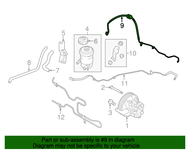 57510-2P210-DS - Pressure Hose 2011-2013 Kia Sorento | Kia.Parts Store
