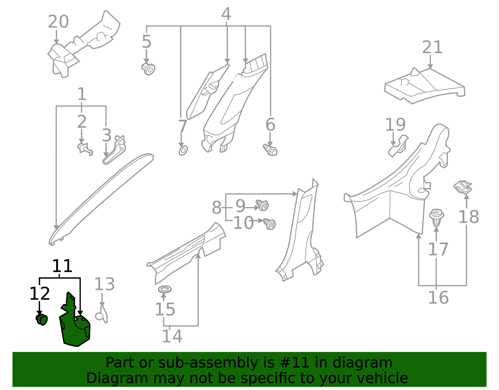2020-2025 Subaru Cowl Trim 94060AN07AVH | Subaru Parts Exchange