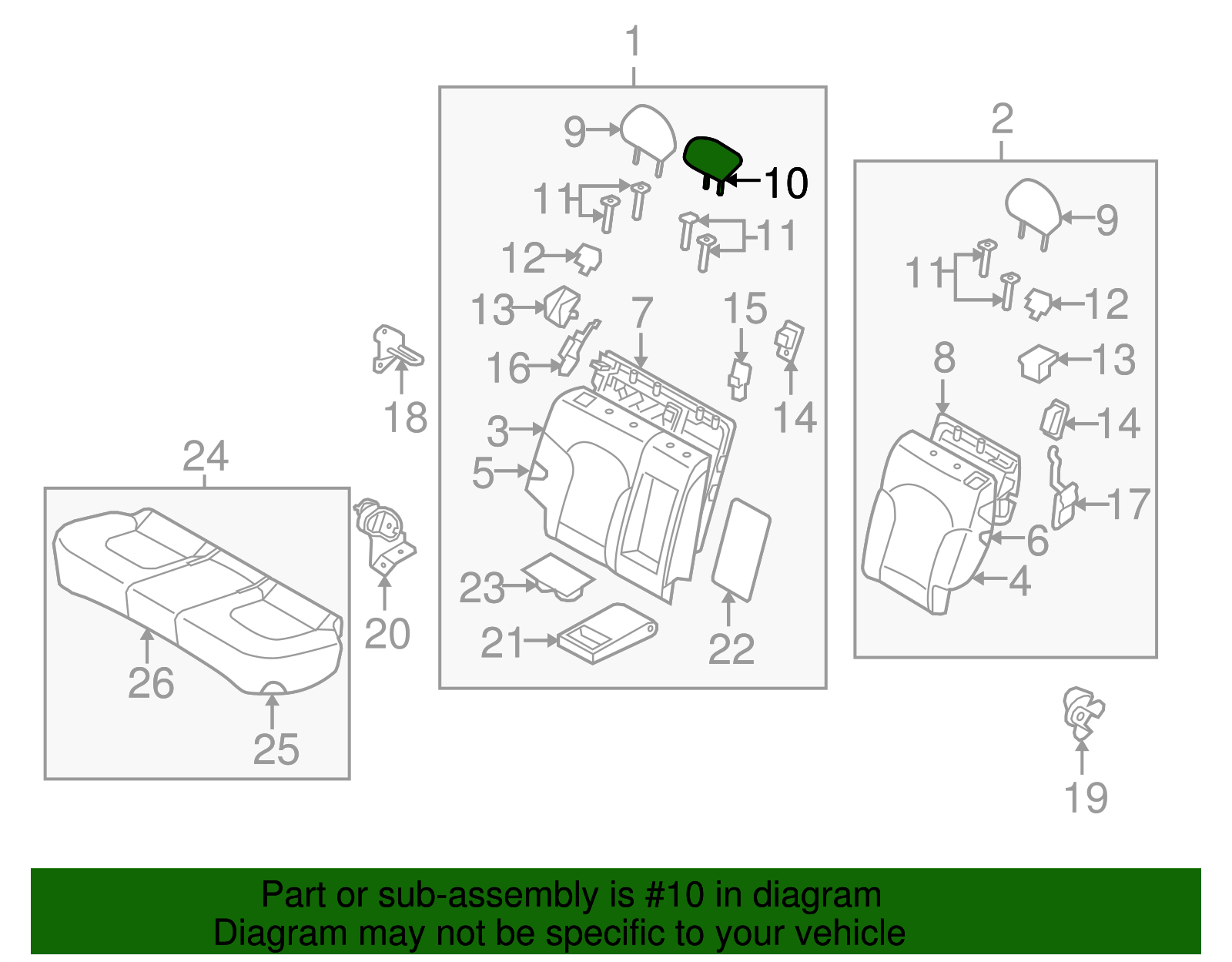 89705-2S001-TMB - High-Quality Headrest for 2011-2013 Hyundai Tucson ...