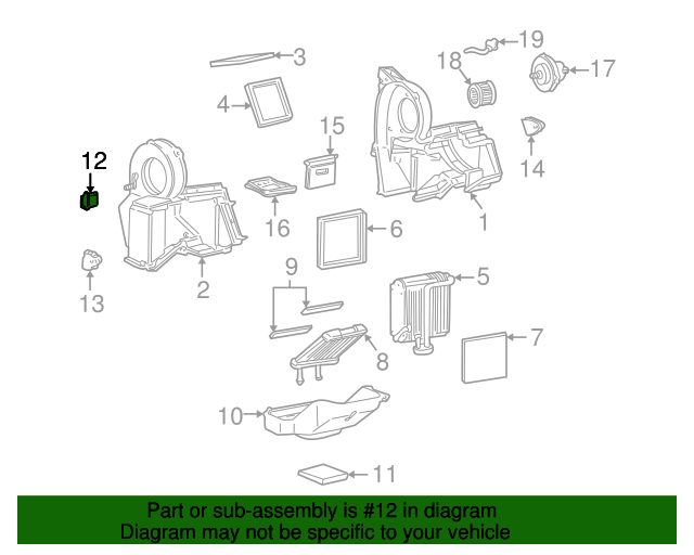 1996-2024 GM Blower Motor Resistor 52501844 GM | GMPartsDirect.com