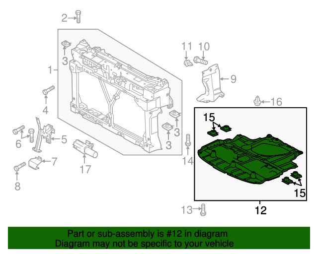 cg1556110a - Under Cover 2012-2015 Mazda 5 | AutoNationParts.com