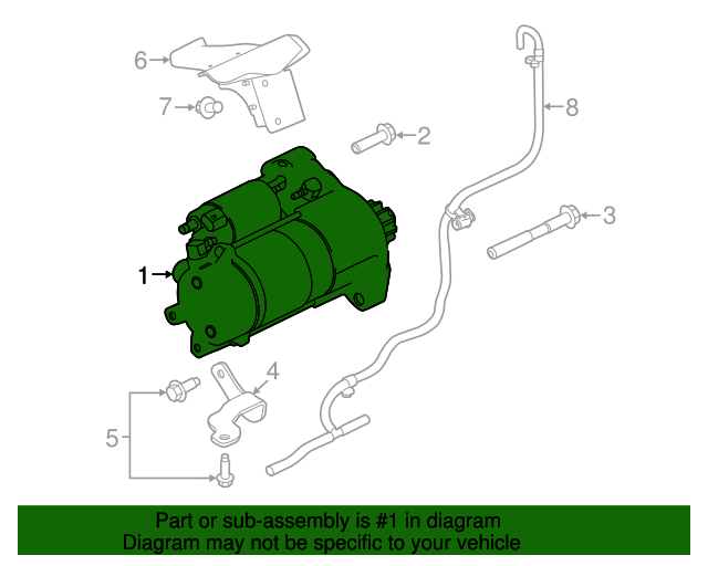 2015-2023 Land Rover Starter Motor LR079918 | AutoNationParts.com