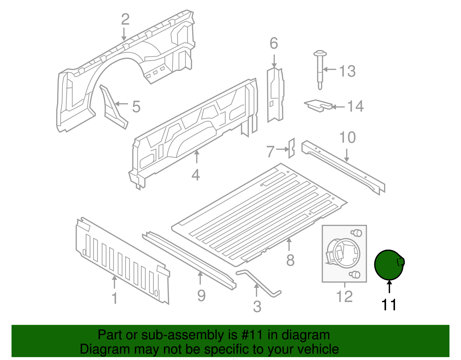 9L3Z-83405A26-AA - Fuel Door 2009 Ford F-150 | Big 3 Auto Parts