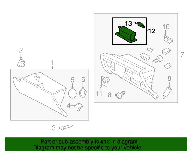92620-2H000 - Glove Box Lamp 2011-2016 Kia | Kia.Parts Store
