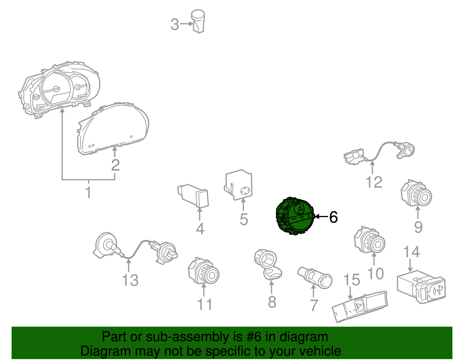 83950-0D110 - 2015-2018 Toyota Yaris - Hazard Switch | Sparks Parts