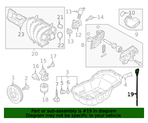 2014-2019 Mazda Engine Oil Dipstick PY01-10-450 | TascaParts.com