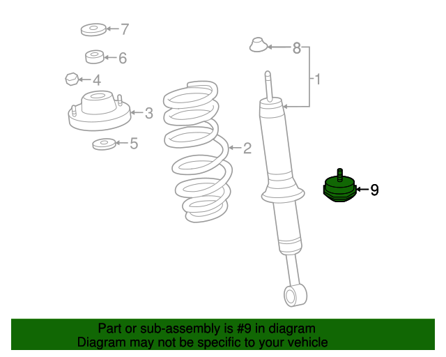 48304-04100 - Spring Bumper - 2005-2020 Toyota Tacoma | Lithia Toyota Parts