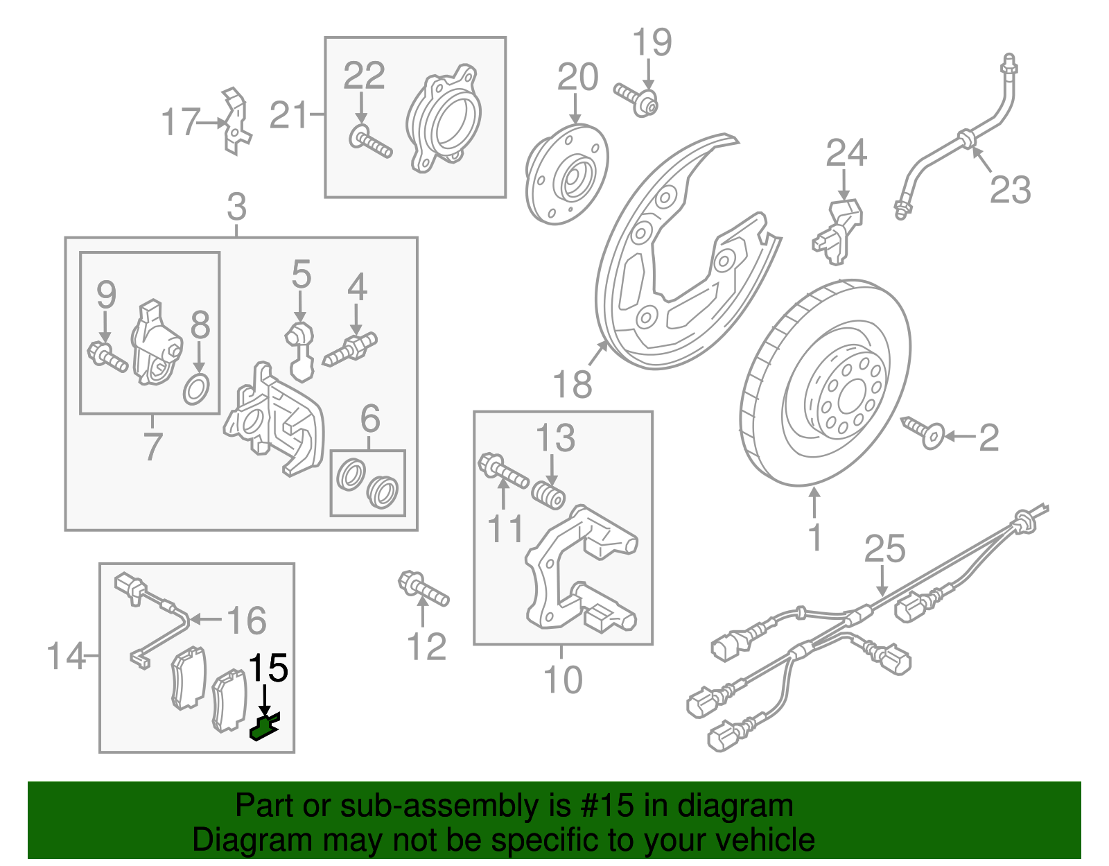 8R0-615-231 - Brake Pads Plate 2011-2015 Audi | Audi OEM Parts