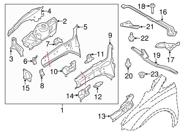 AV6Z-5810565-A 2014-2018 Ford Transit Connect Outer Rail Front Bracket ...