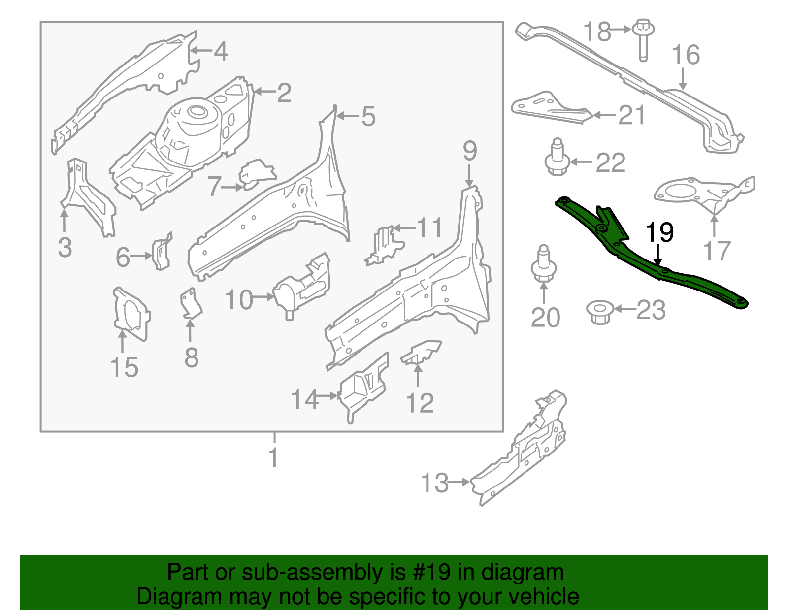 DV6Z-6110684-A - Lower Brace 2014-2023 Ford Transit Connect | Group 1 ...