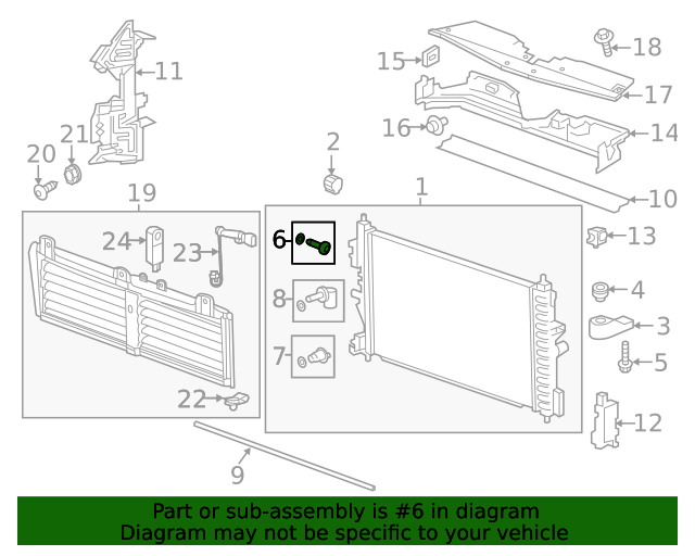 2016-2019 GM Radiator Vent Valve 13378477 GM | GMPartsDirect.com